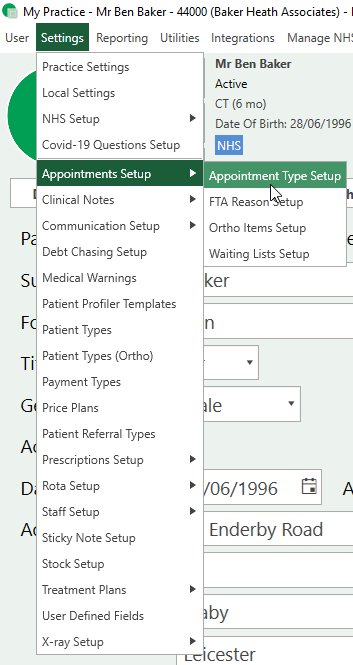 Patient Appointment Types - Pearl Dental Software Wiki